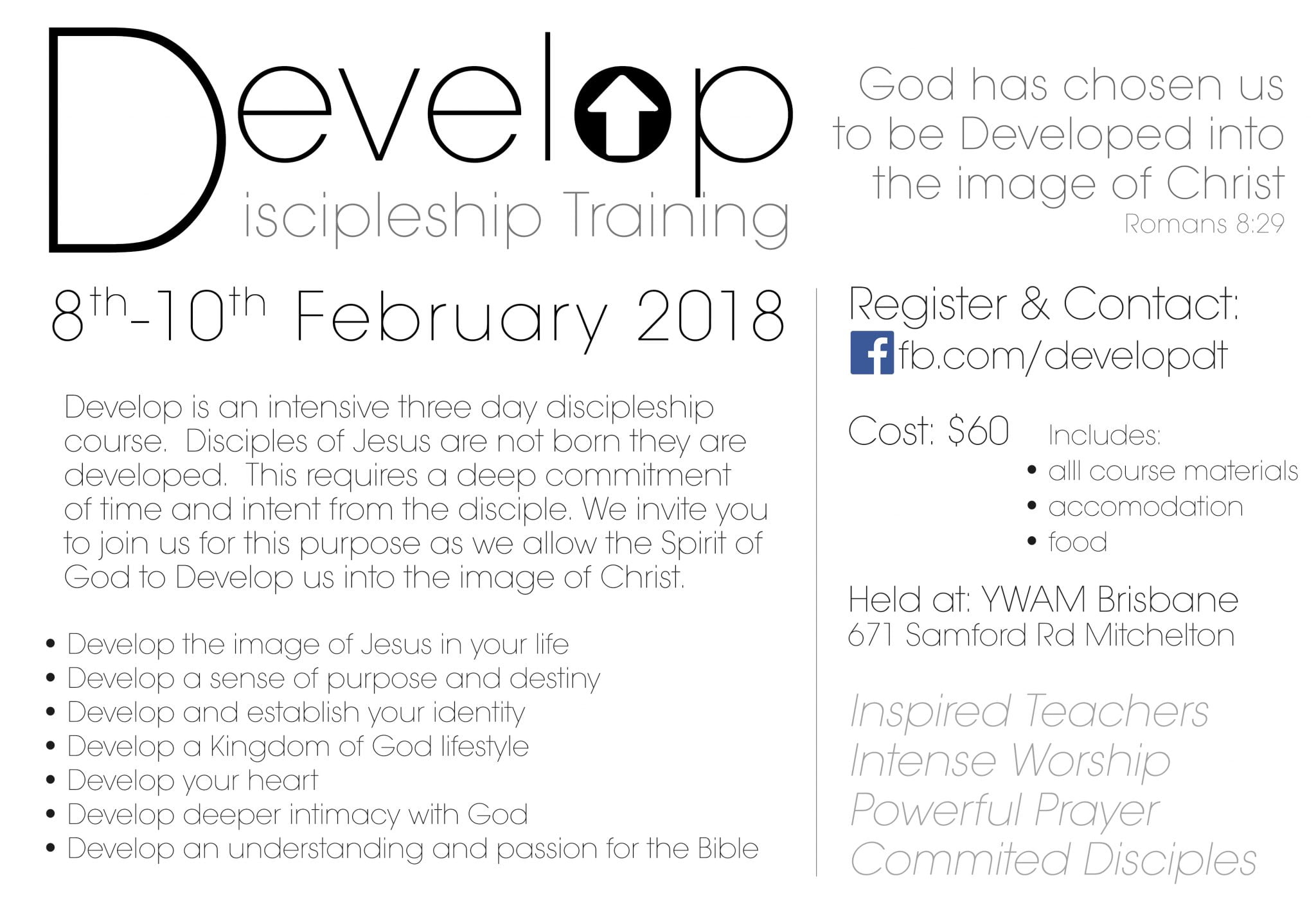 Develop Discipleship Training - Calvary Family Church